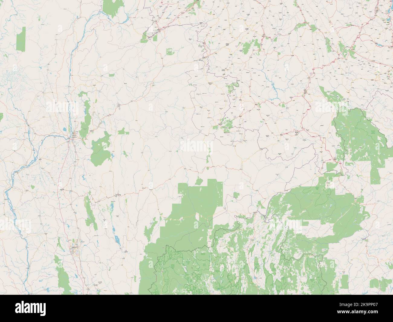 Shan, state of Myanmar. Open Street Map Stock Photo - Alamy