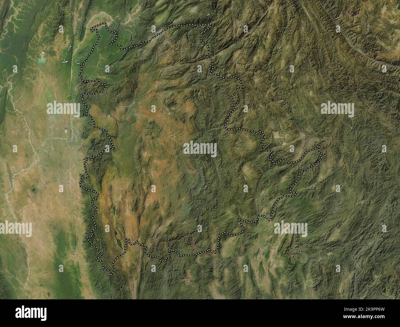 Shan, state of Myanmar. Low resolution satellite map Stock Photo - Alamy