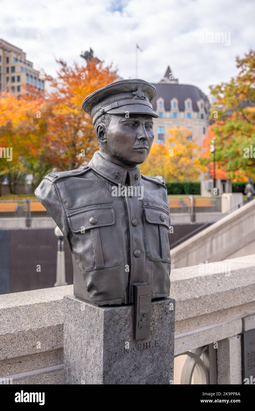 Ottawa, Ontario - October 19, 2022: The Valiants Memorial in Ottawa ...