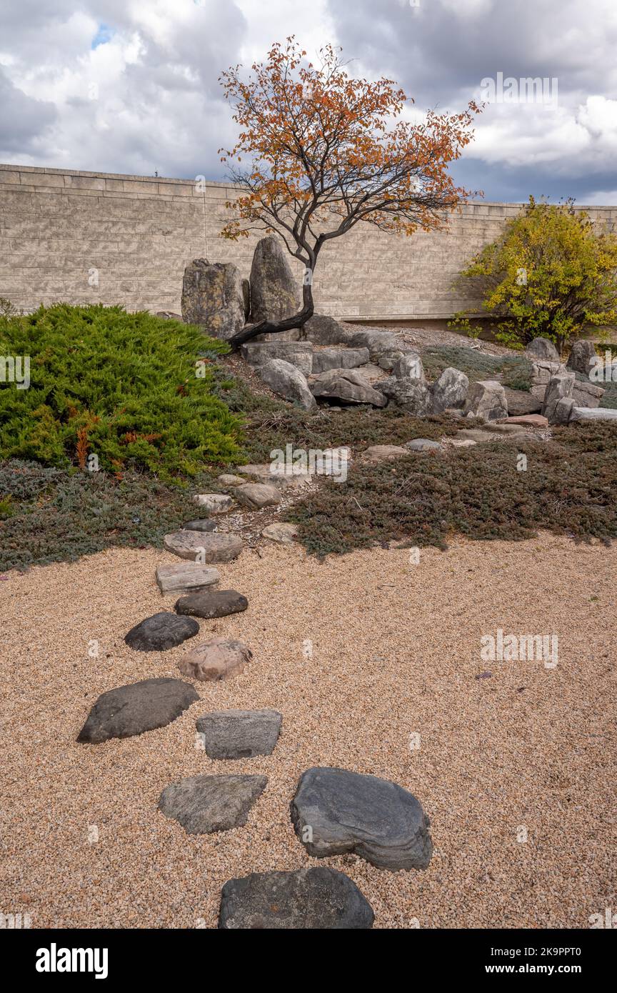 Gatineau, Quebec - October 19, 2022: Zen garden outside the Canadian ...