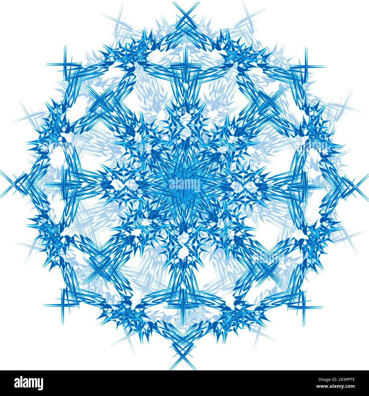 Blue stylized snowflake, vector illustration. Element for design Stock ...