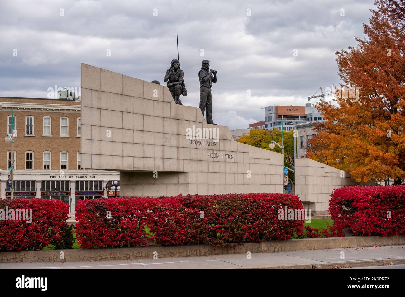 Ottawa, Ontario - October 19, 2022: Reconciliation: The Peacekeeping Monument in the national ...