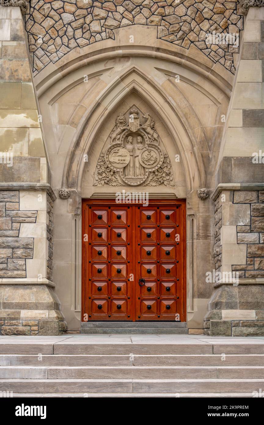 Ottawa, Ontario - October 19, 2022: Ornate Entrance to the East Block ...
