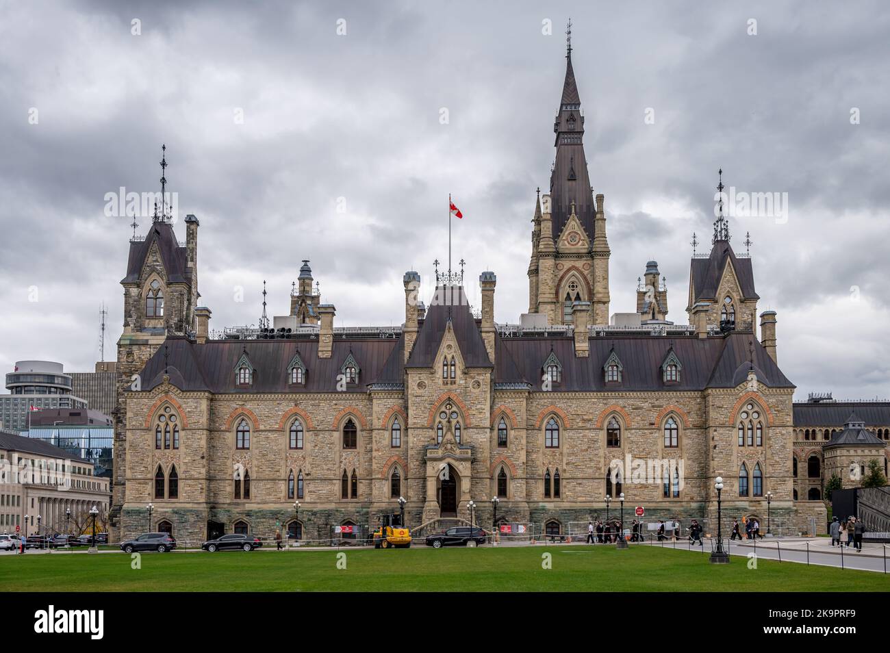 Ottawa, Ontario - October 19, 2022: Exterior facade and towers of the ...