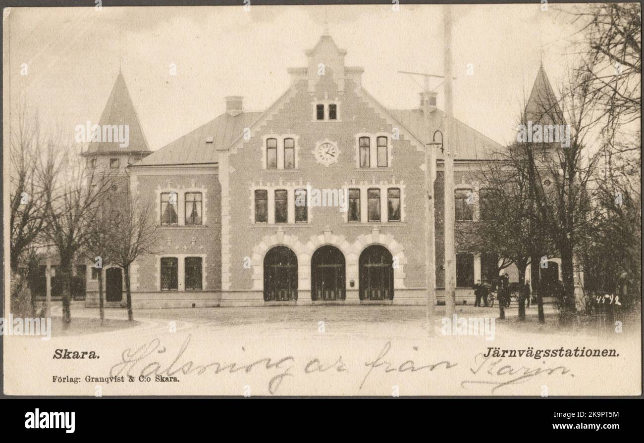 Skara station house Stock Photo - Alamy