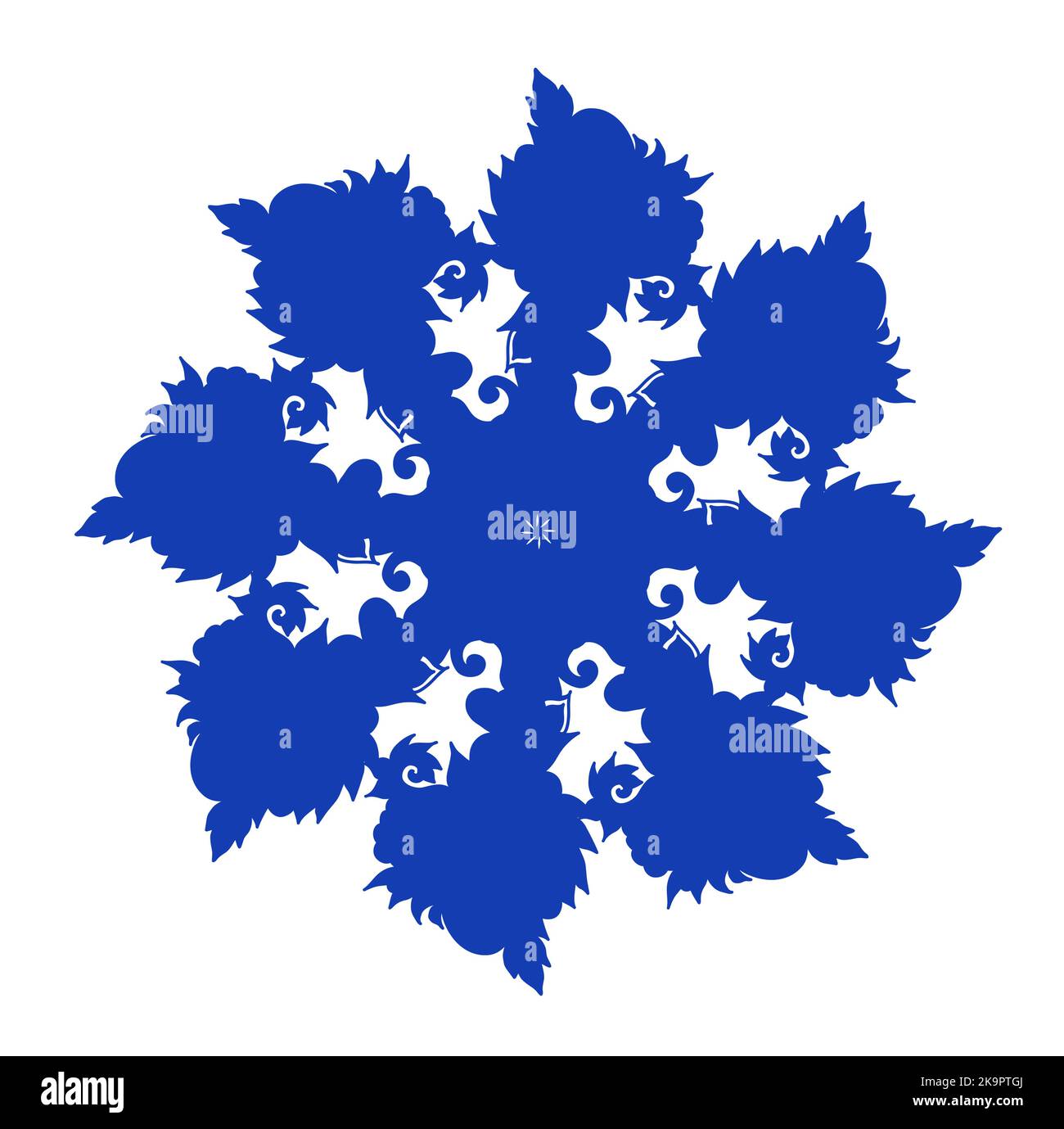 Blue stylized snowflake, vector illustration. Element for design Stock ...