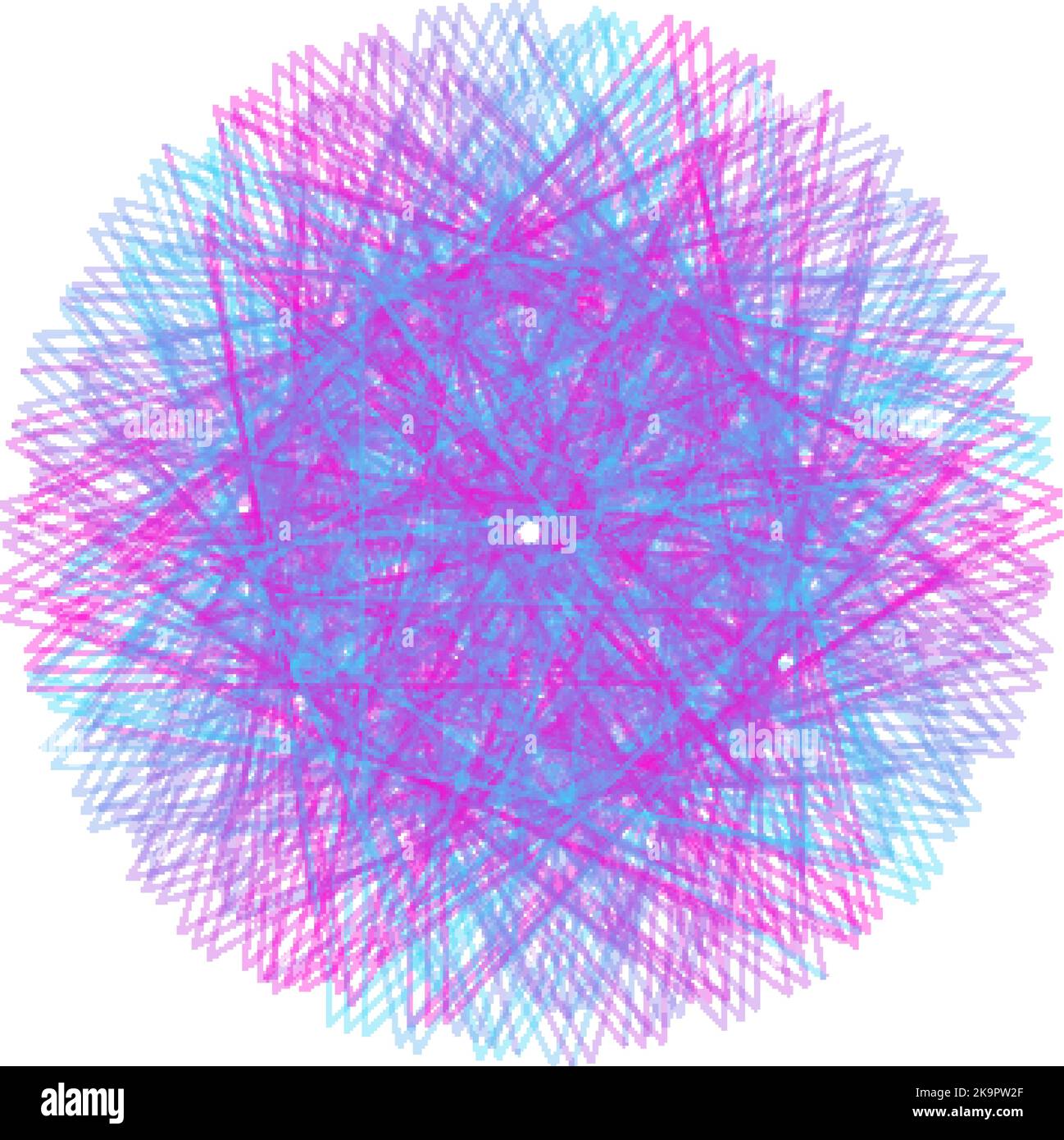 Abstract decorative floral spirograph circular element. Vector shape ...