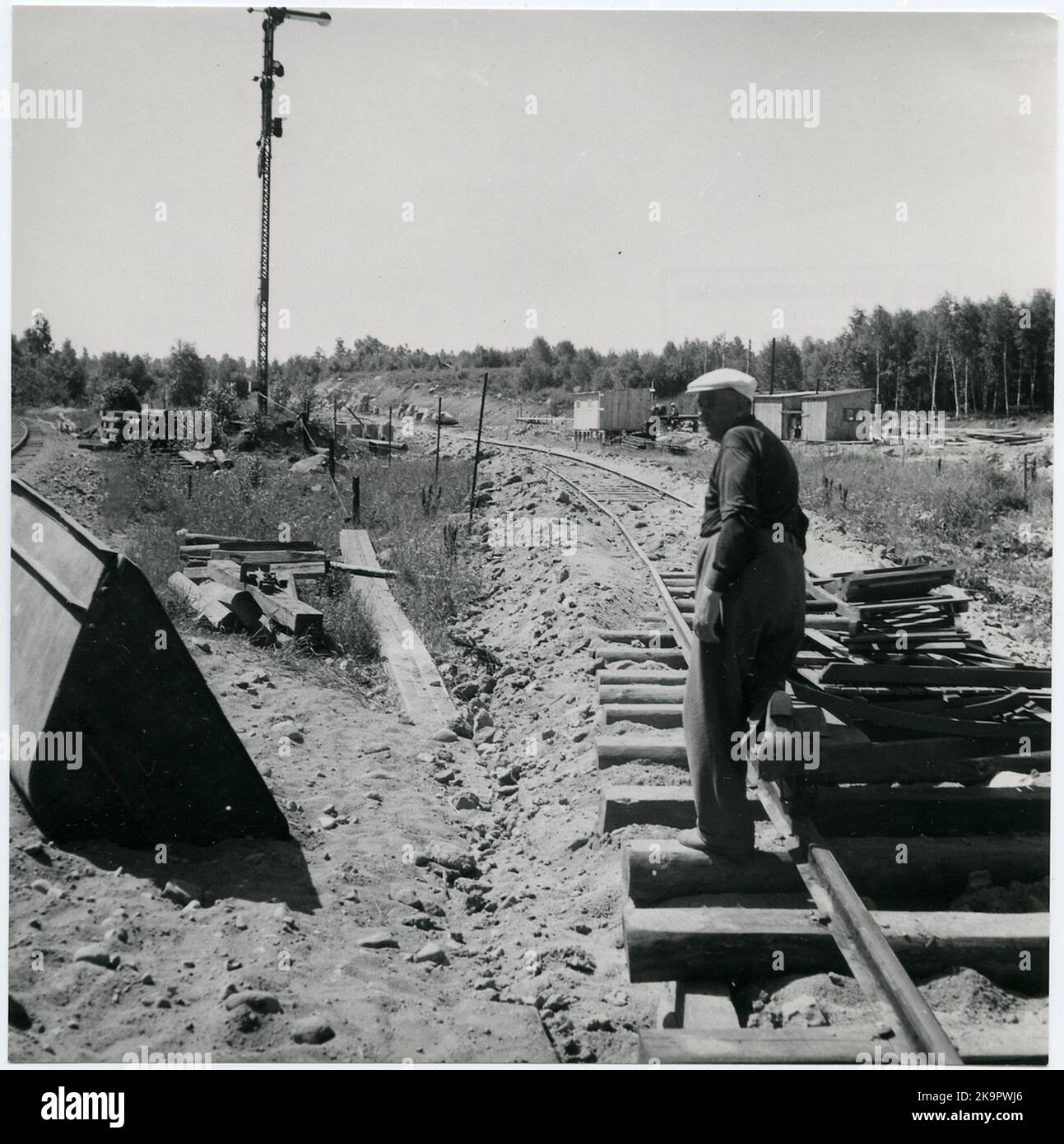 Double track building on the line between Boxholm and Sommen Stock ...