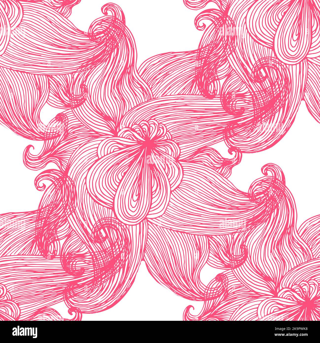 Seamless wavy pattern. Repeating texture. Stylish wavy background Stock ...