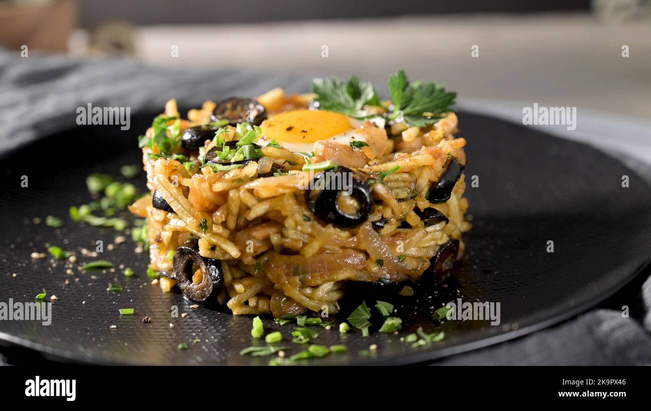 Chicken à brás, traditional portuguese dish Stock Photo - Alamy