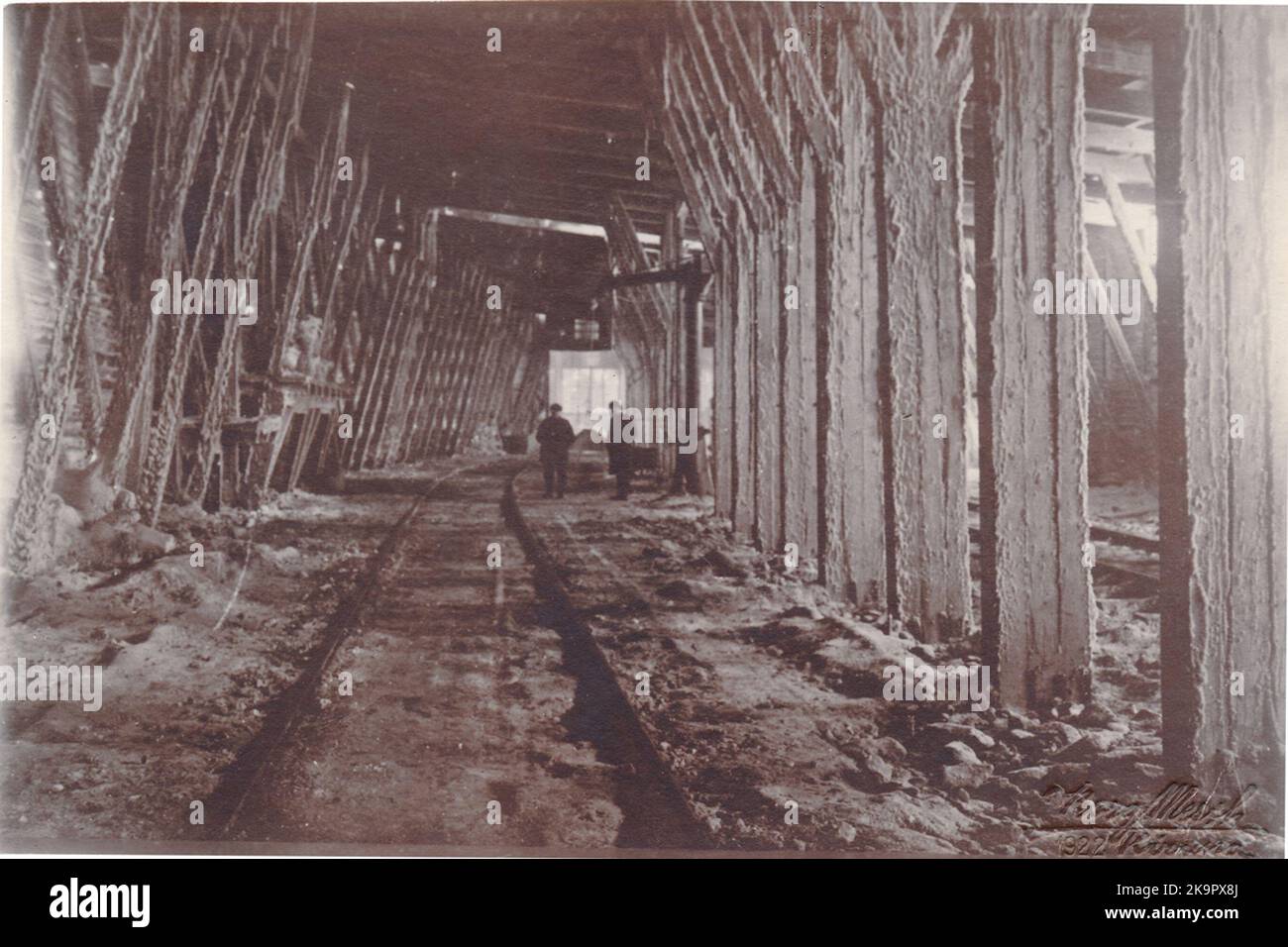 The snow gallery at the national border Stock Photo - Alamy