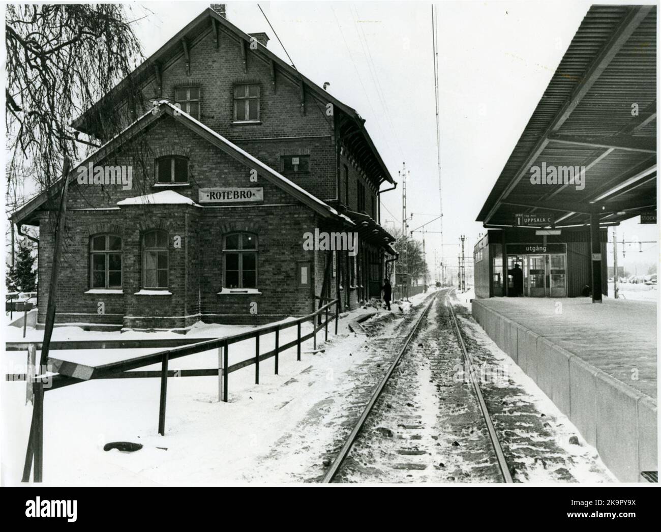 The station house in Rotebro Stock Photo - Alamy
