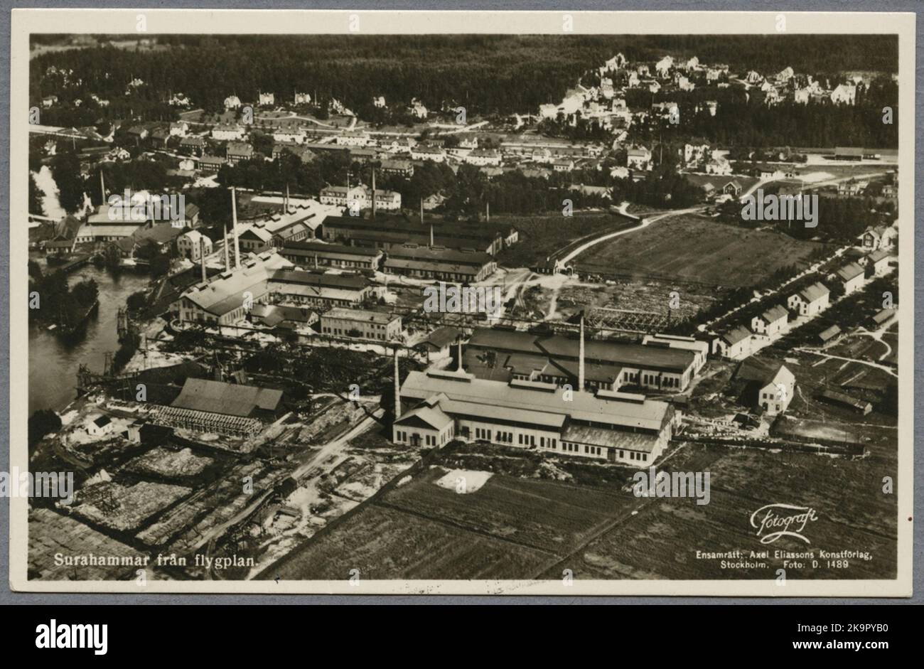 Aerial photo over Surahammar Stock Photo - Alamy