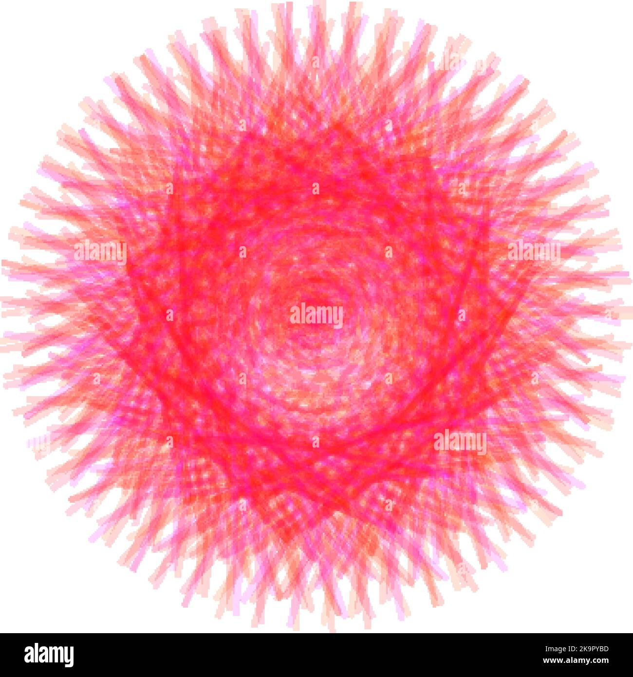 Abstract decorative floral spirograph circular element. Vector shape ...