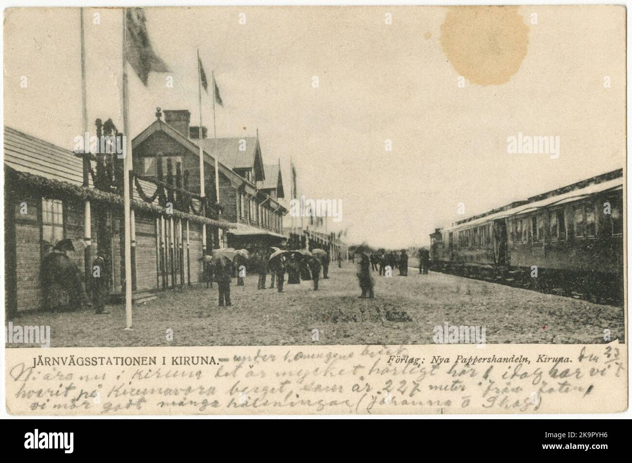 The railway station in Kiruna Stock Photo - Alamy