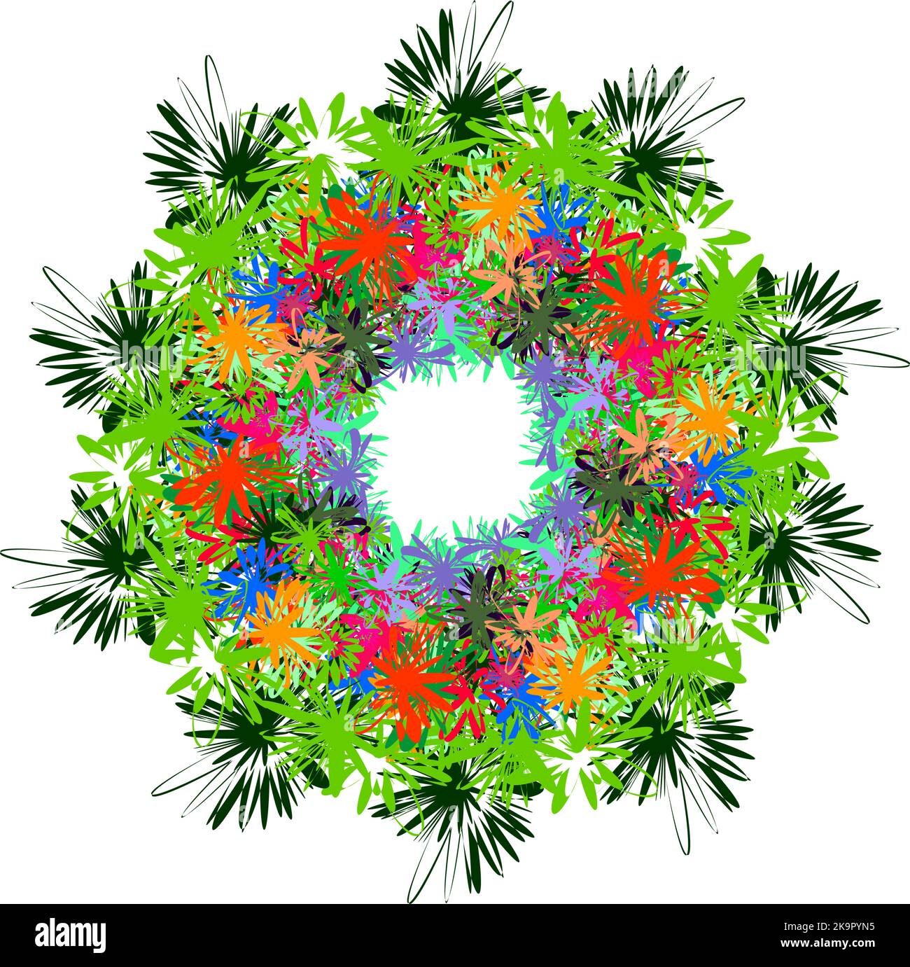 Beautiful curly floral flower vector hi-res stock photography and ...