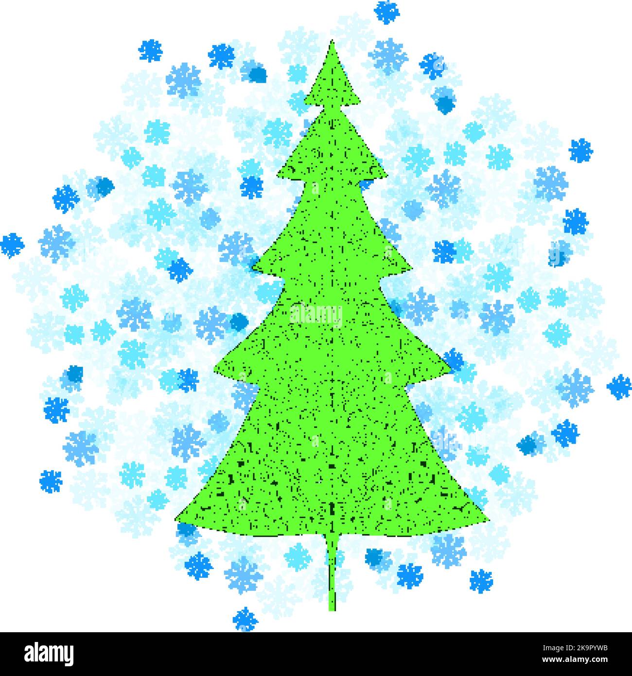 Christmas tree. New year card design template Stock Vector Image & Art ...