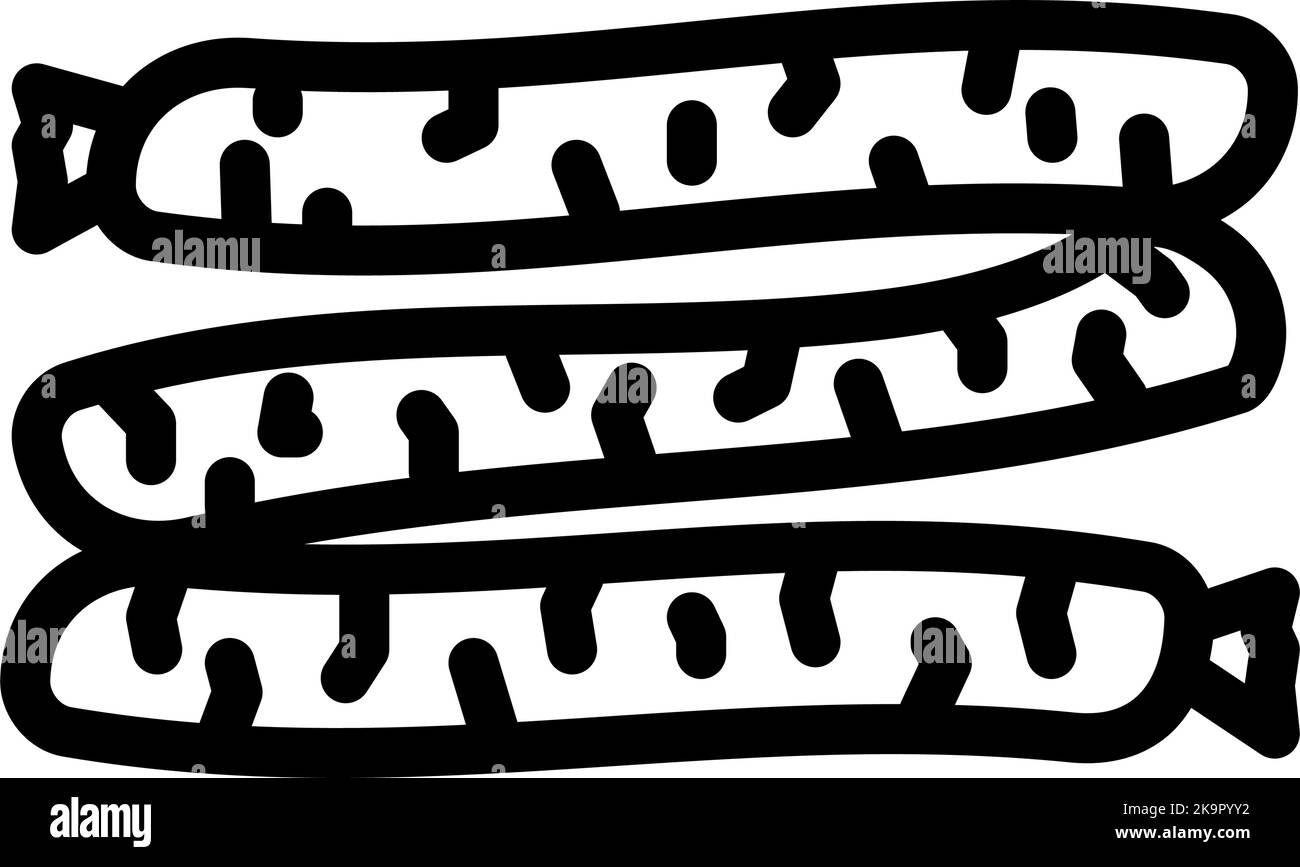 pork sausage meat line icon vector illustration Stock Vector Image ...