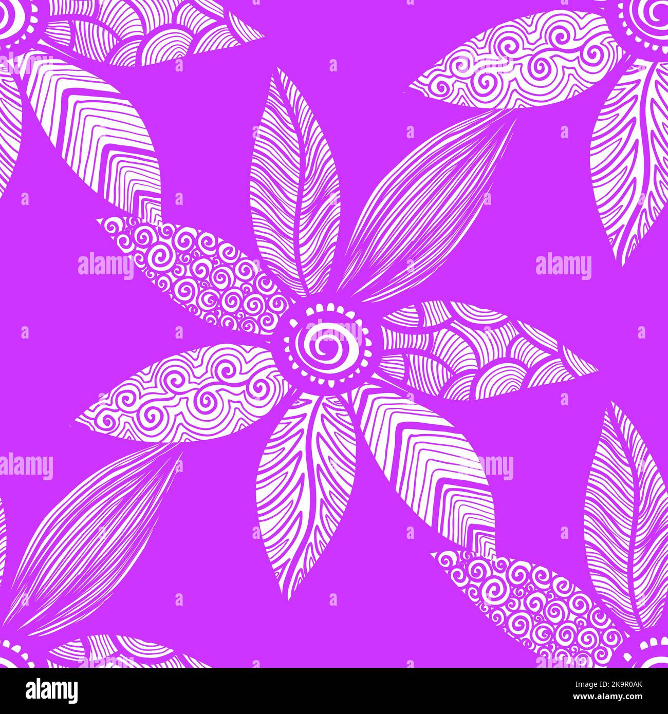 Stylized floral motifs in orange hi-res stock photography and images ...