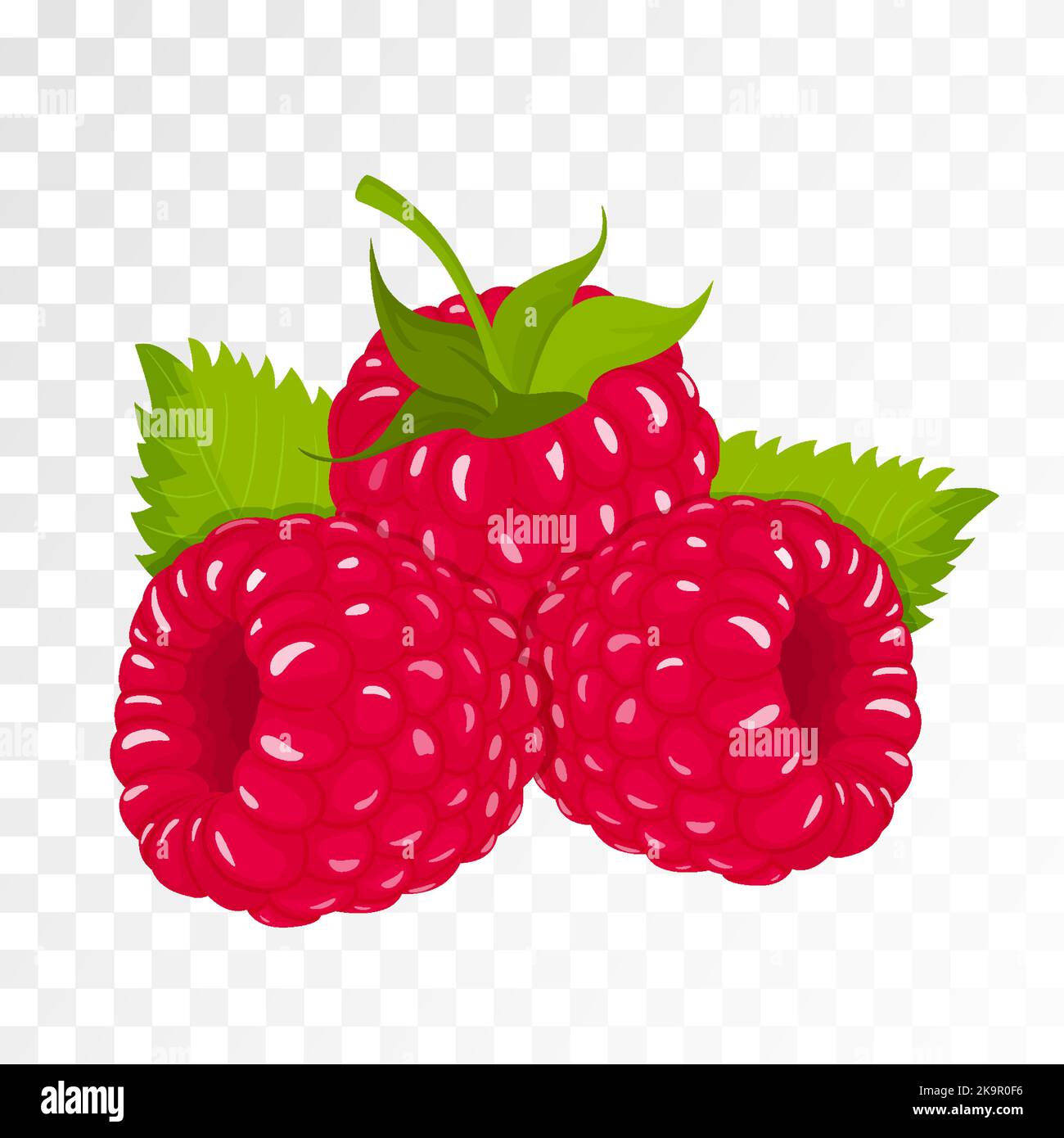 Raspberries isolated on transparent background. Natural summer fruit ...