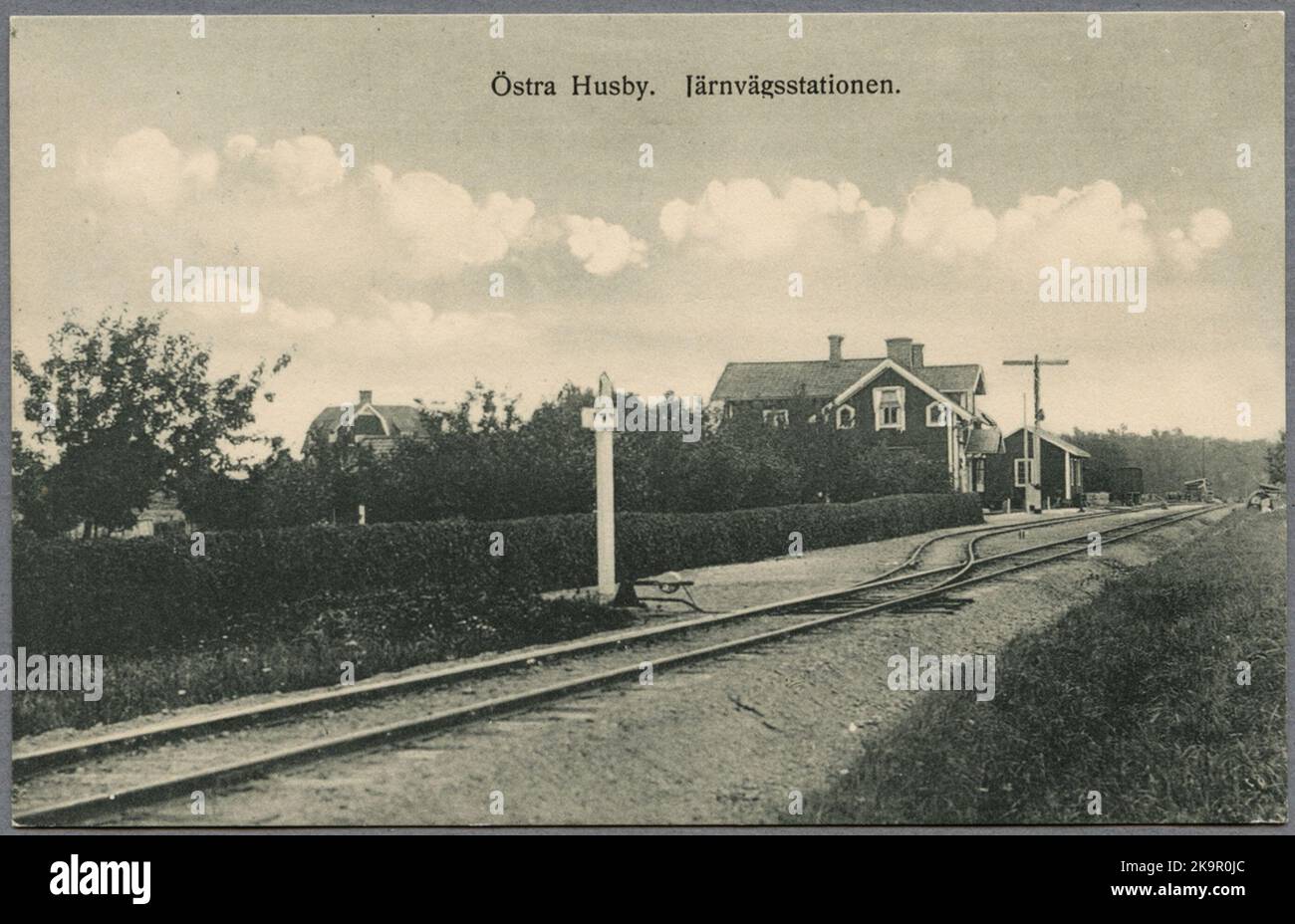 The railway station in Östra Husby Stock Photo - Alamy