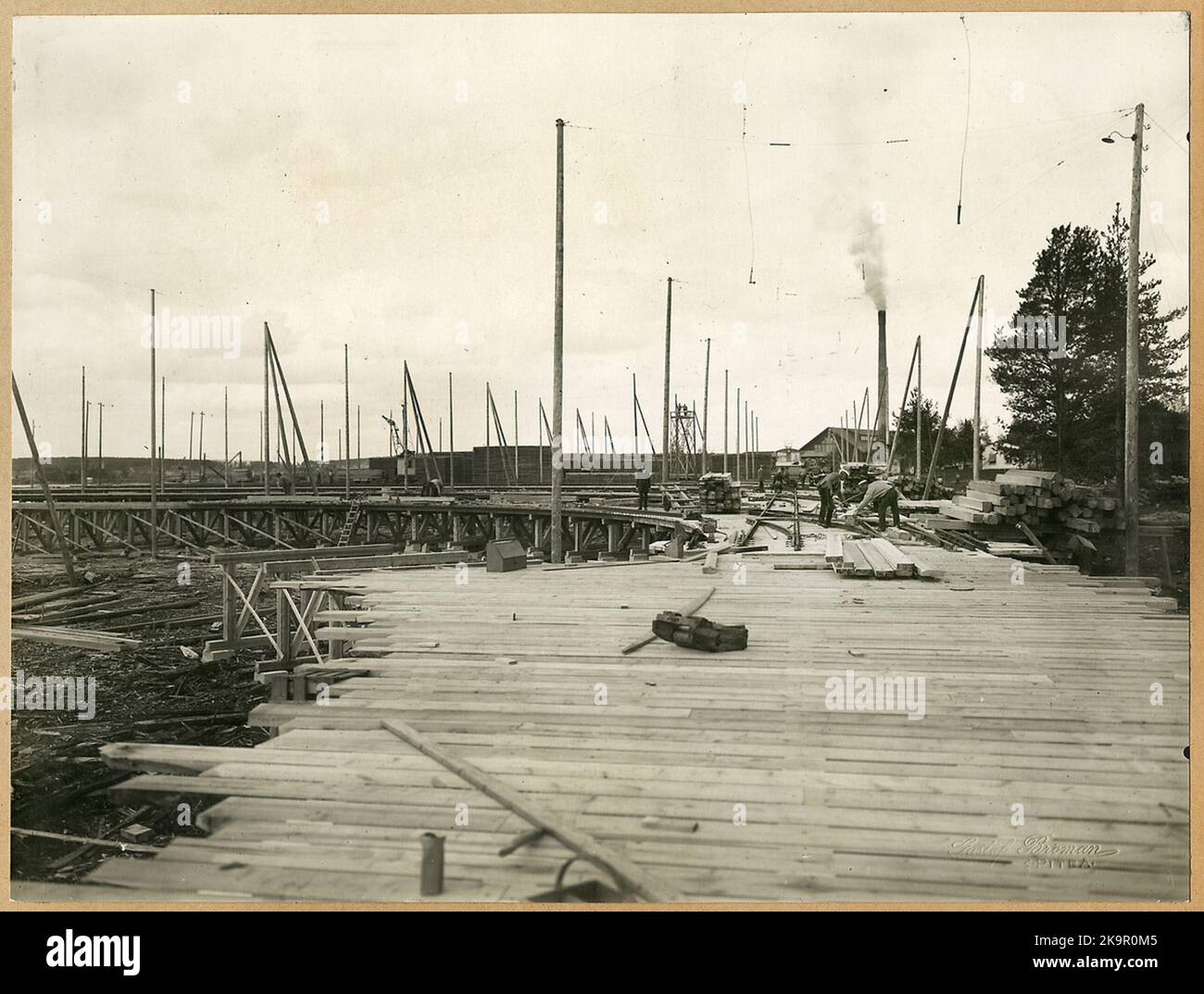 Transport lanes under building, State Railway Grinding Factory in Piteå ...
