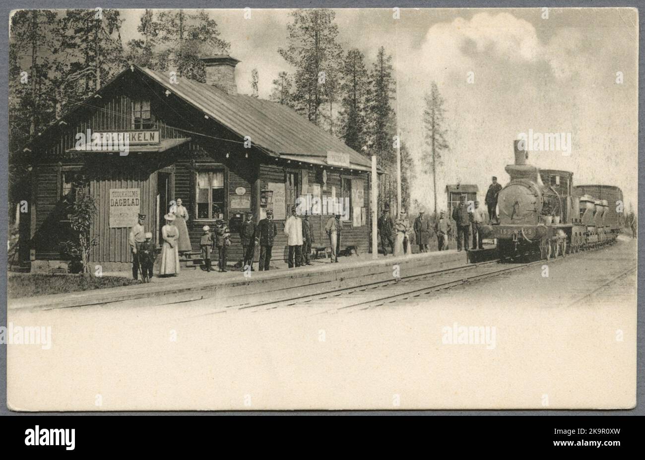 Ore train at the Arctic Circle station on the ore track. The State ...