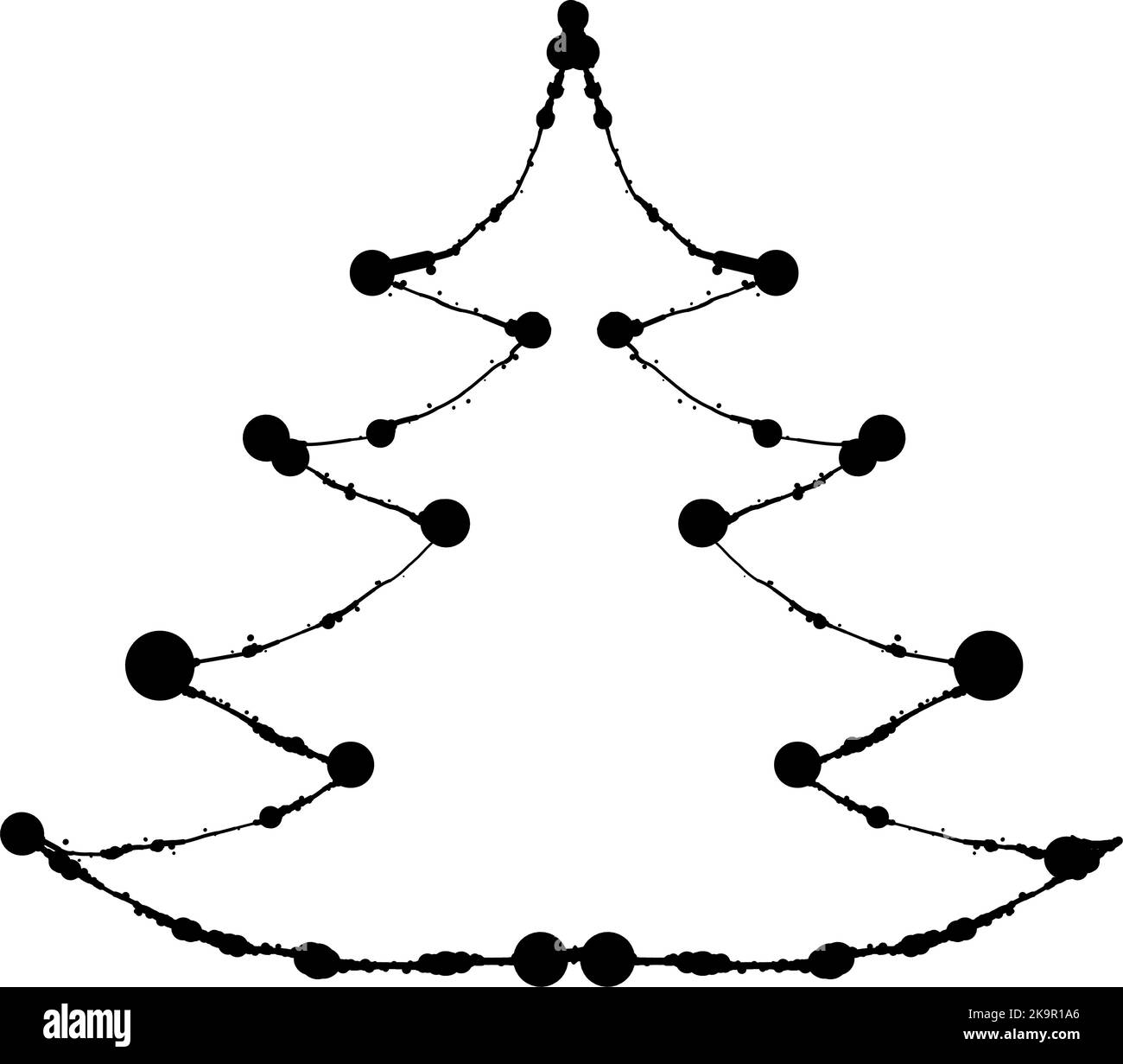 Christmas tree. New year card design template Stock Vector Image & Art ...