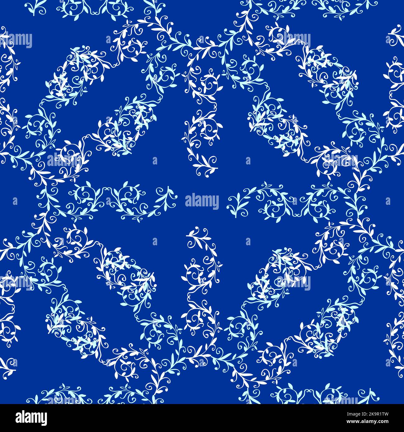 Abstract pattern with blue lacy snowflakes, vector illustration Stock ...