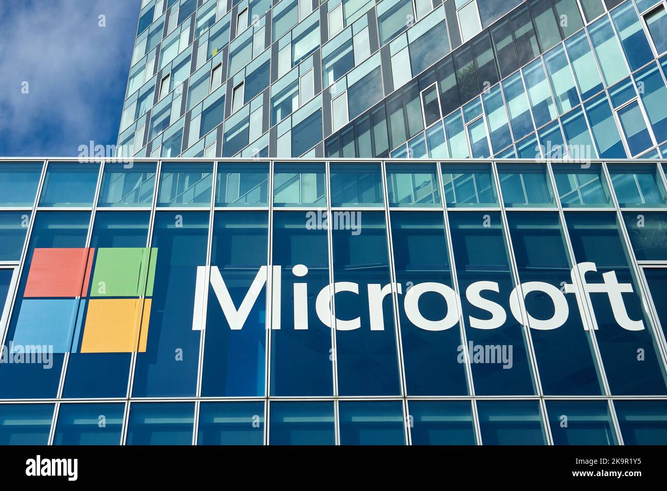 Bucharest, Romania - October 26, 2022: View of Microsoft Romania ...