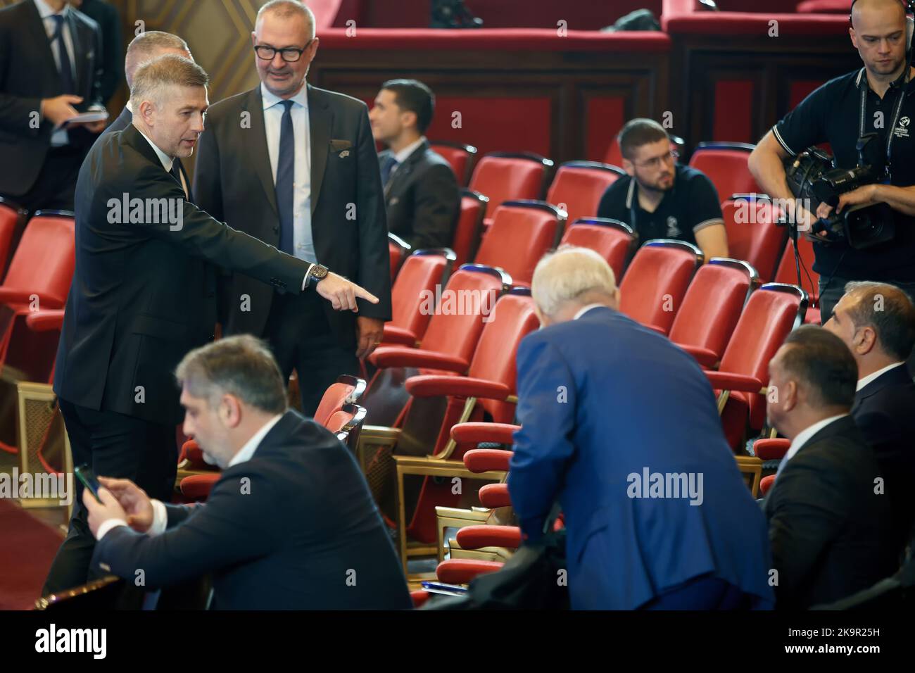 Bucharest, Romania - October 18, 2022: 2023 Under-21 EURO final ... Bucharest, Romania - October 18, 2022: 2023 Under-21 EURO final ...