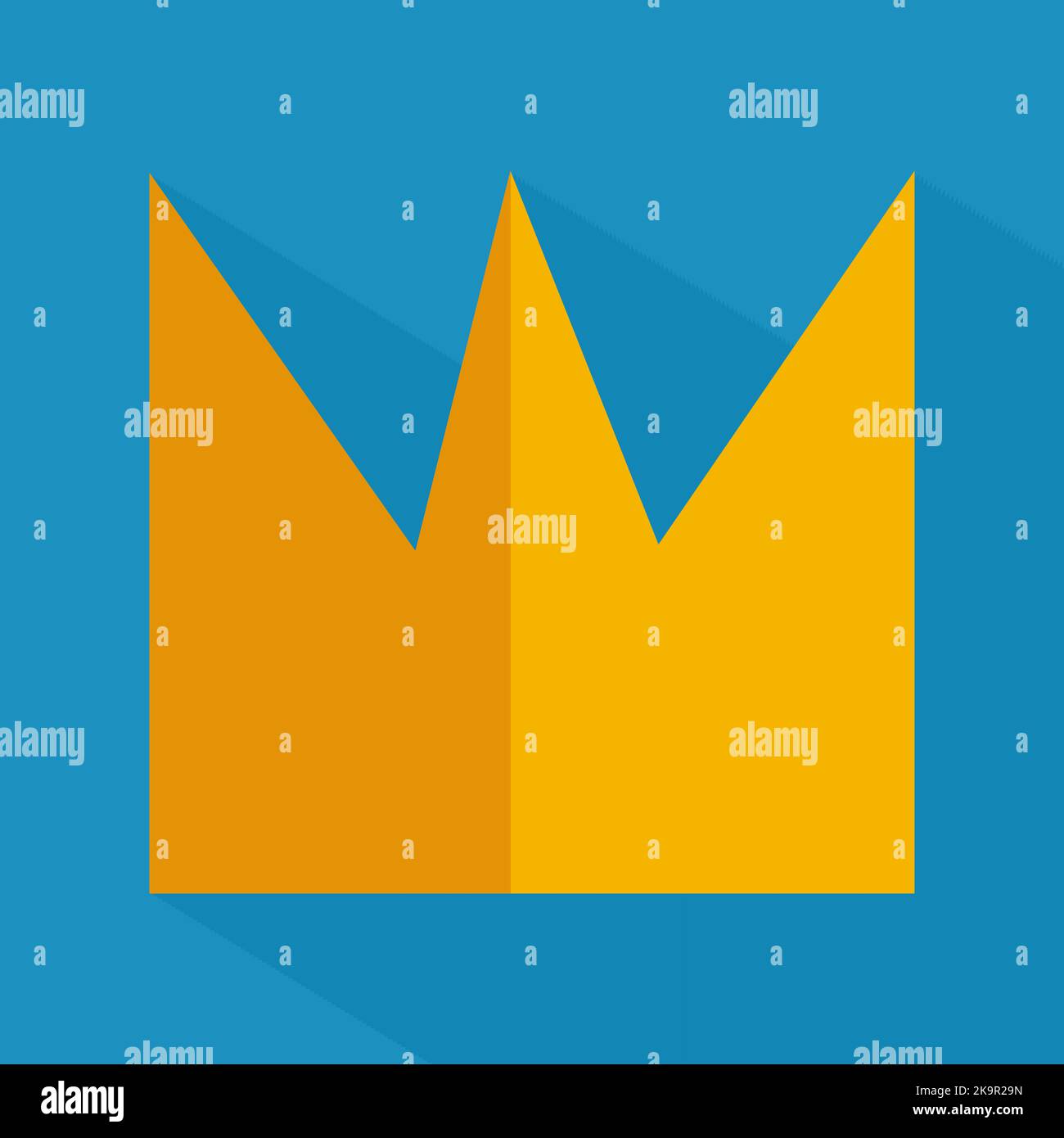 Illustration of a crown in flat style with long shadow Stock Vector ...