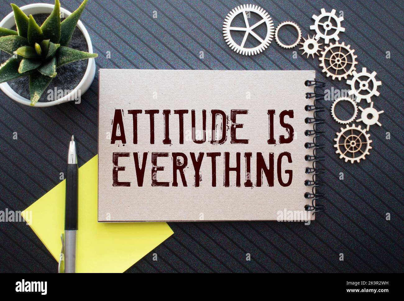 Attitude Is Everything text torn from boxes of paper Stock Photo - Alamy