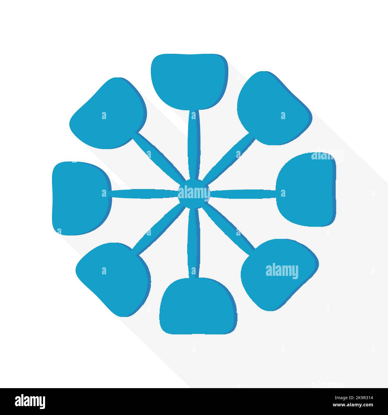 Blue stylized snowflake, vector illustration. Element for design Stock ...