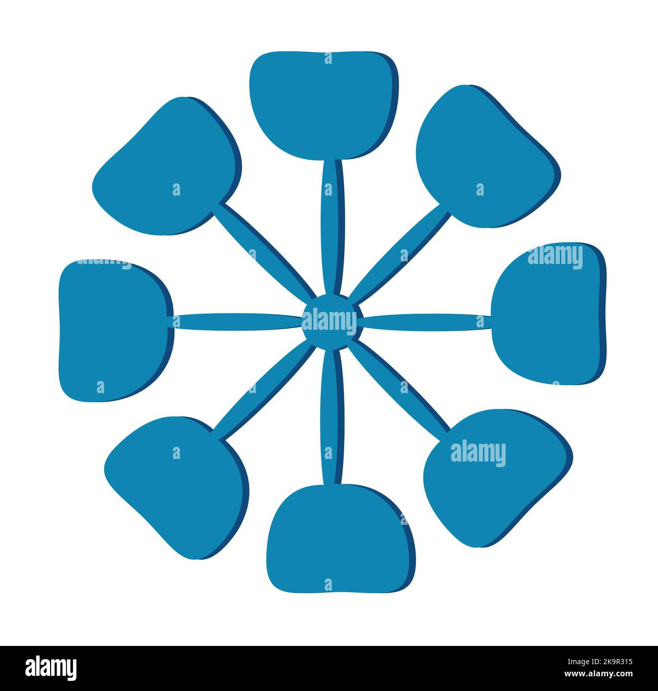 Blue stylized snowflake, vector illustration. Element for design Stock ...