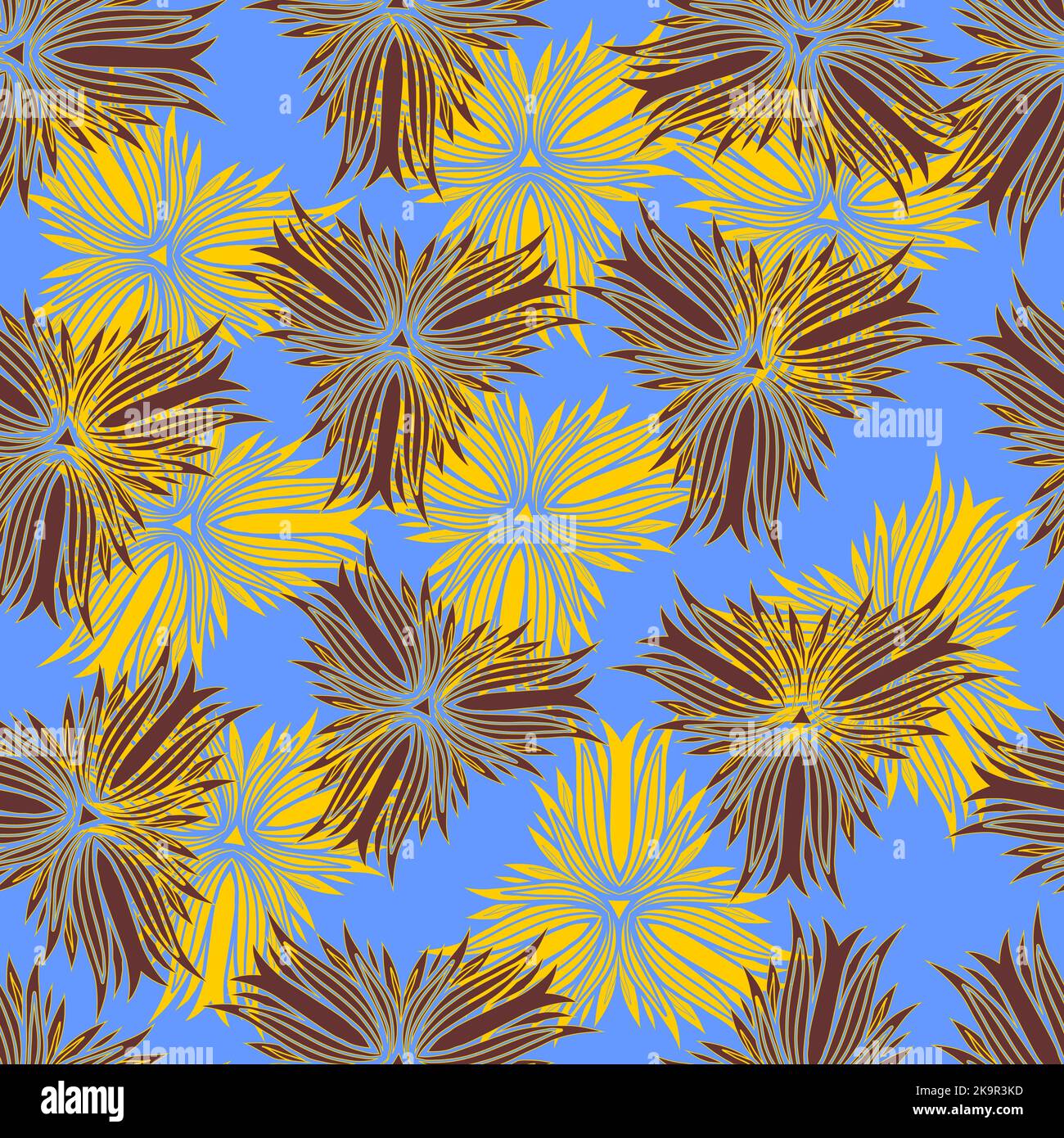 Vector decorative seamless pattern with herbal and floral motifs Stock ...