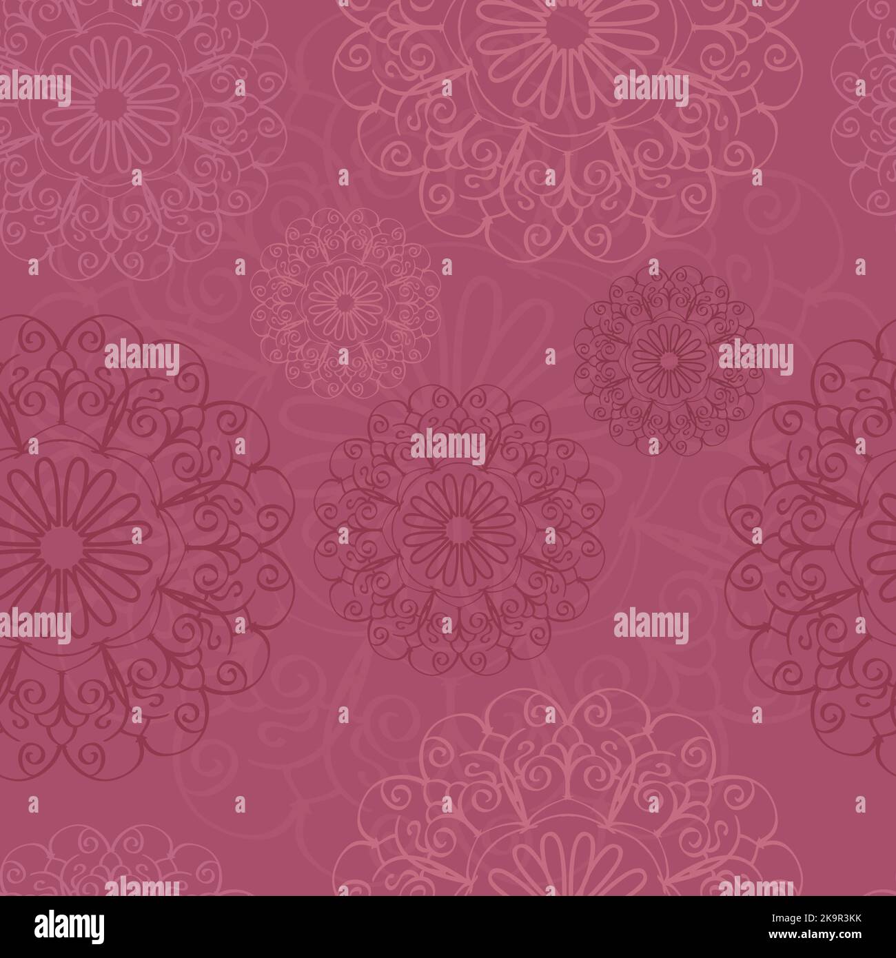 Vector decorative seamless pattern with herbal and floral motifs Stock ...