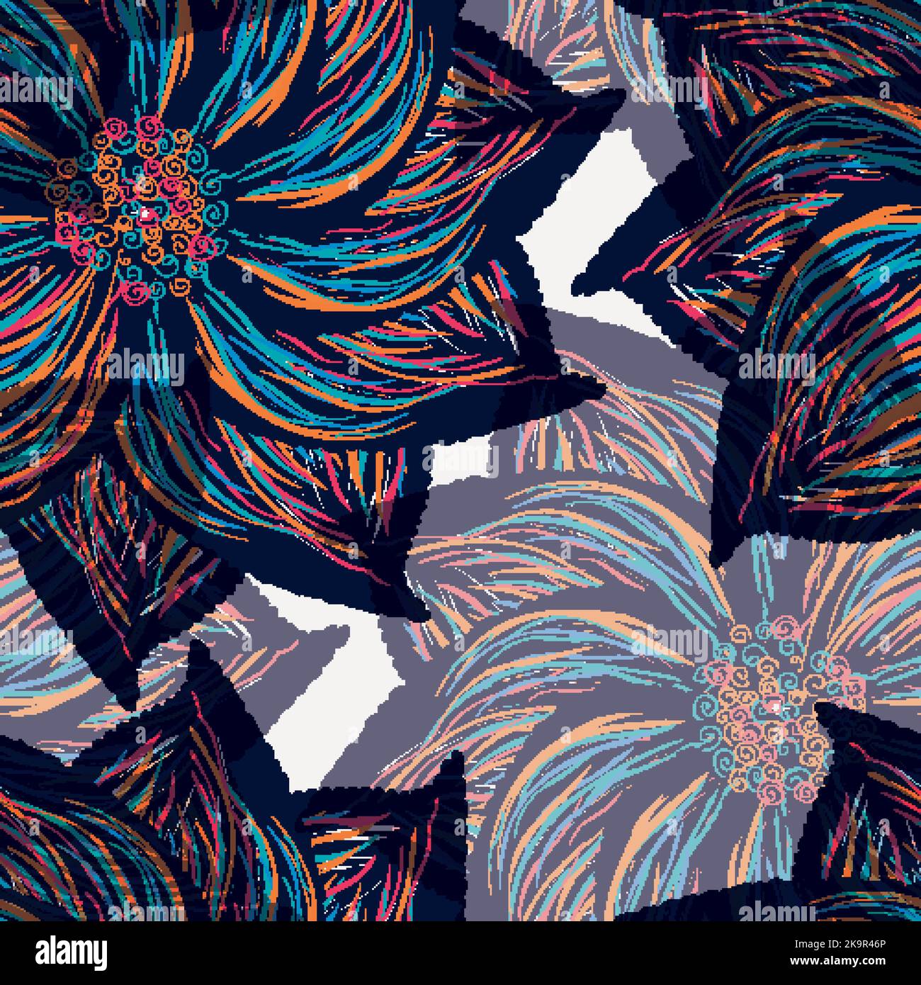 Baroque floral motifs Stock Vector Images - Alamy