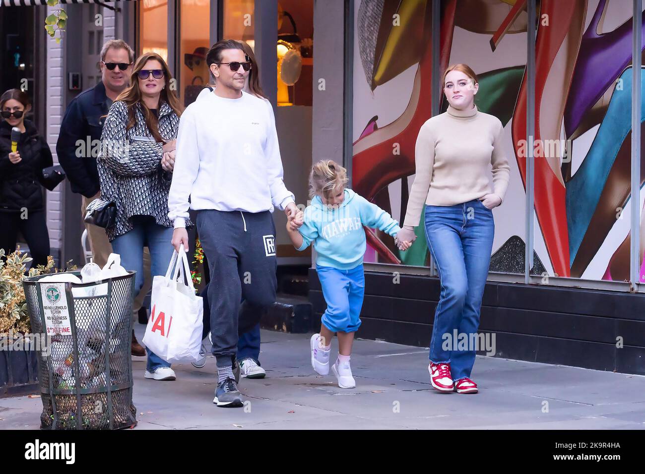 Bradley Cooper Has Lunch With Brooke Shields And Family Cafe Cluny, NY ...
