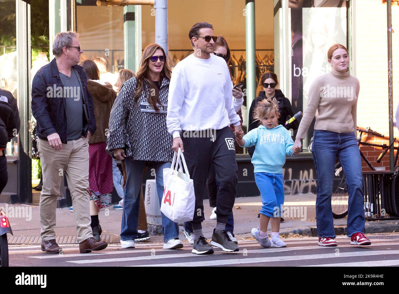 Bradley Cooper Has Lunch With Brooke Shields And Family Cafe Cluny, NY ...