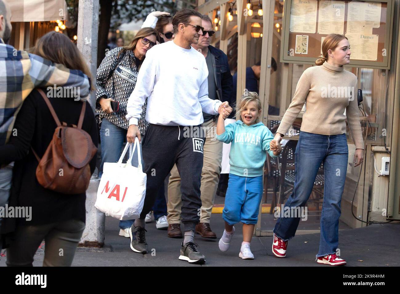 Bradley Cooper Has Lunch With Brooke Shields And Family Cafe Cluny, NY ...
