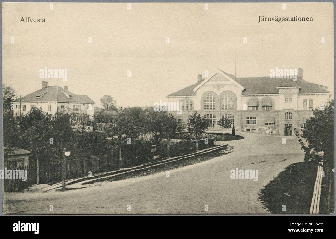 Alvesta railway station from the street side Stock Photo - Alamy