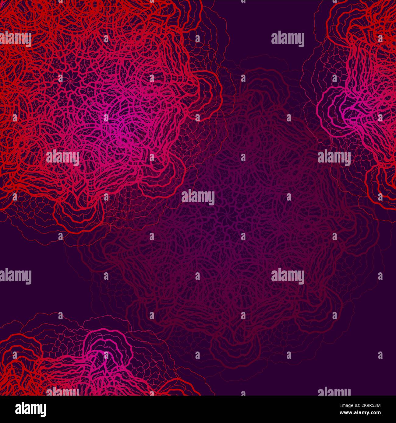 Seamless vector vintage pattern with bright stylized flowers Stock ...