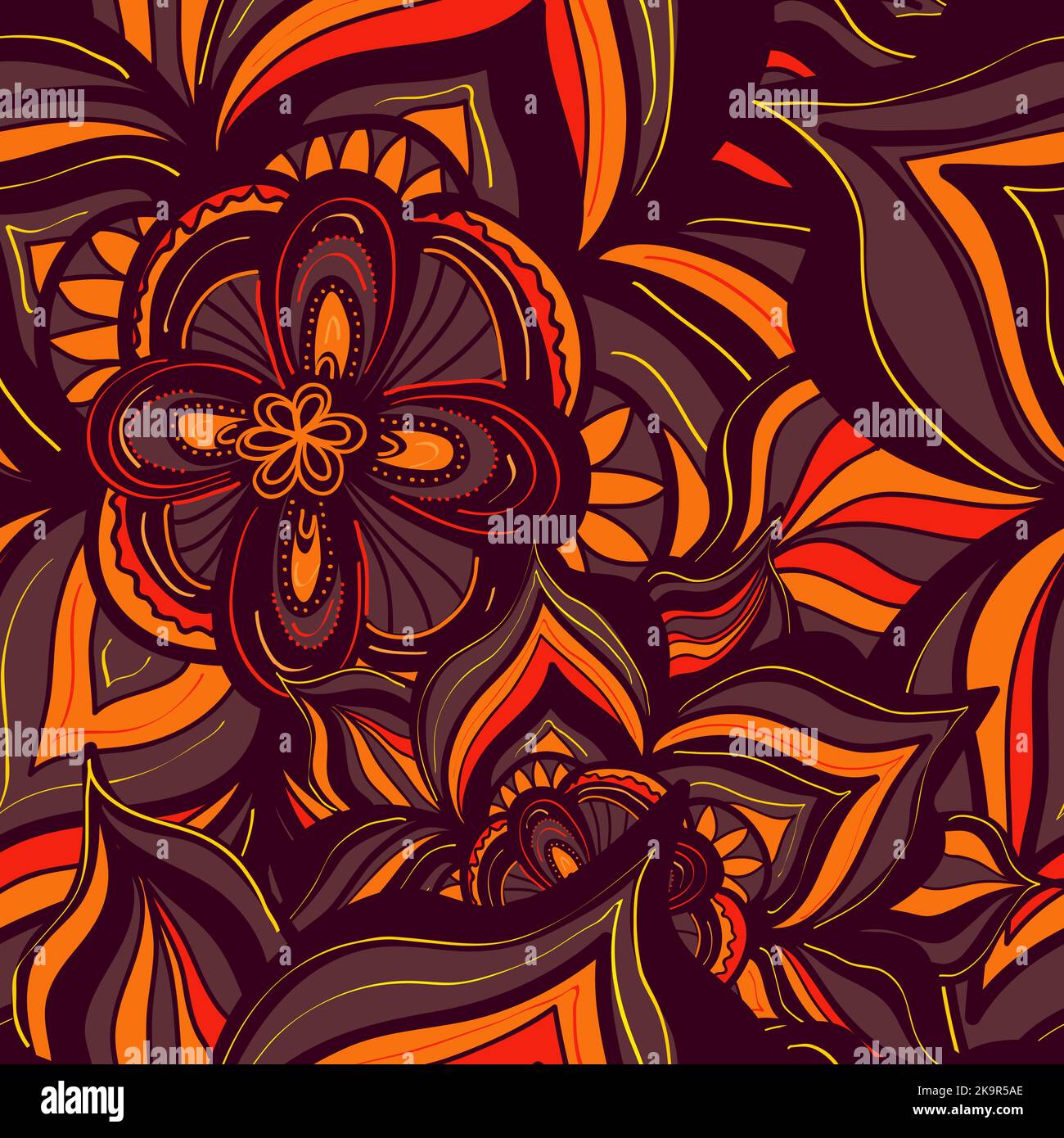Abstract ornaments, seamless decorative pattern. Vector illustration ...