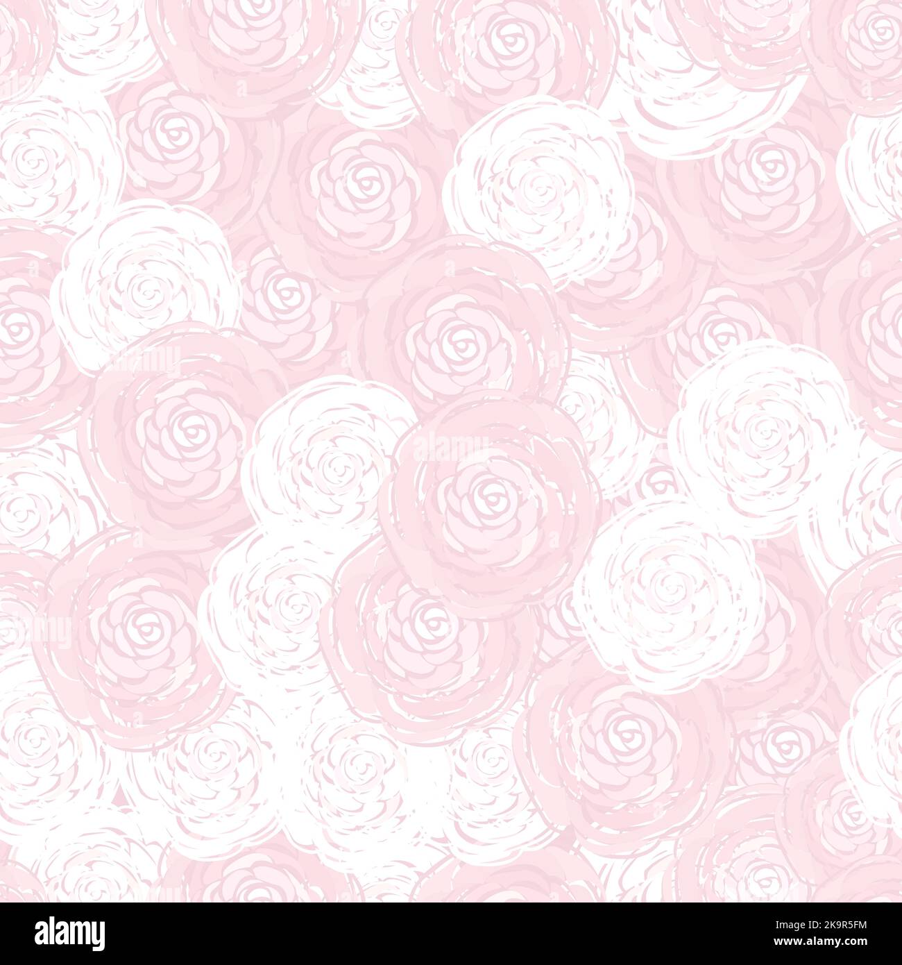 Seamless vector vintage pattern with bright stylized flowers Stock ...