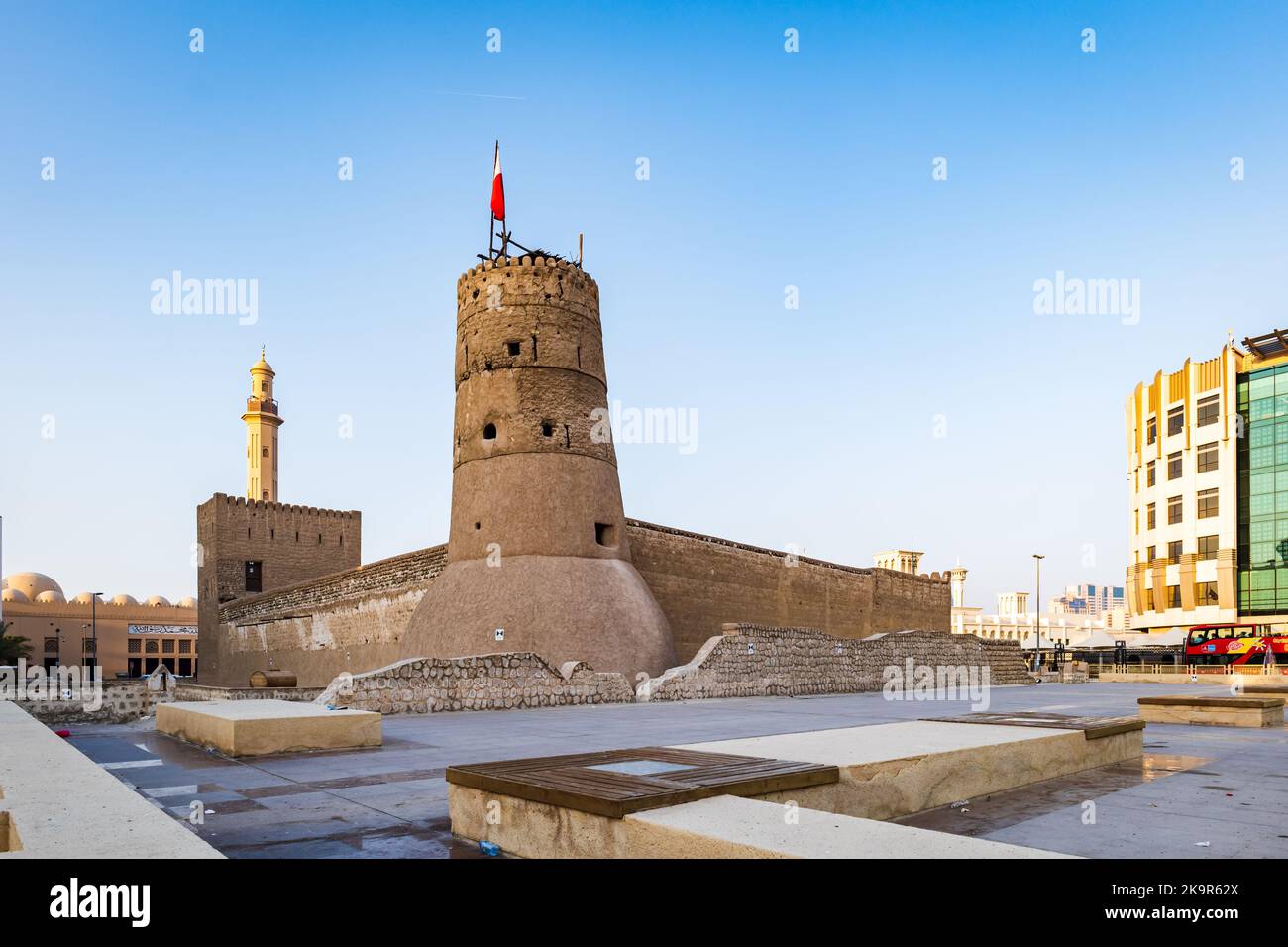 Dubai, UAE - October 2022: Dubai Museum building. Traditional Arabic ...