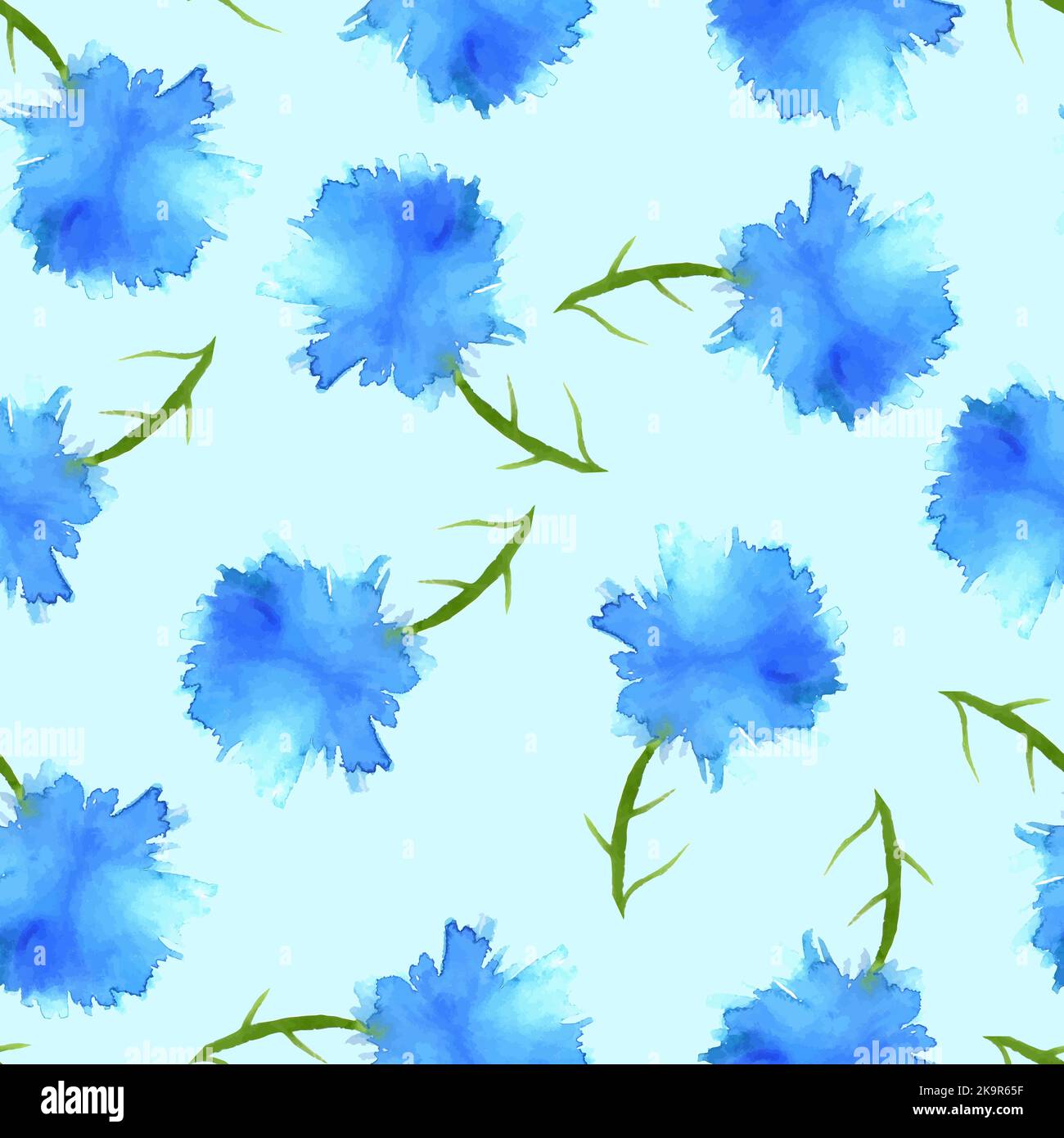 Seamless vector vintage pattern with bright stylized flowers Stock ...