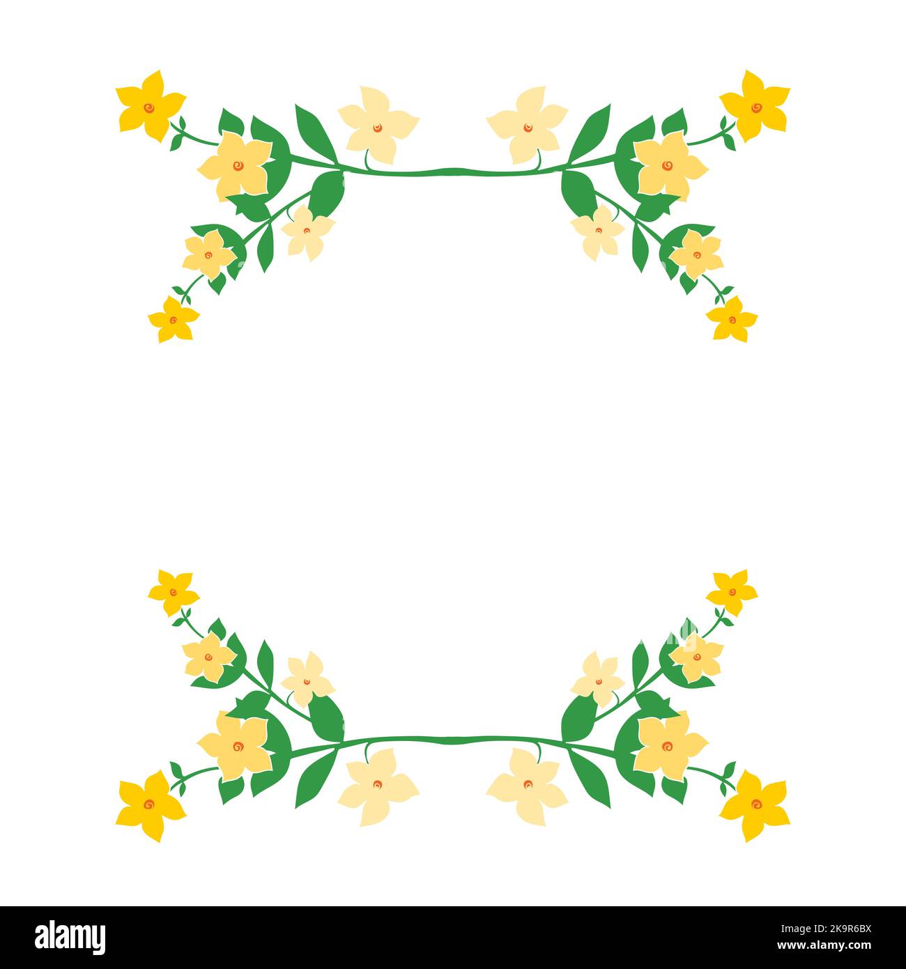Vector floral frame. Decorative design element for poster, card ...