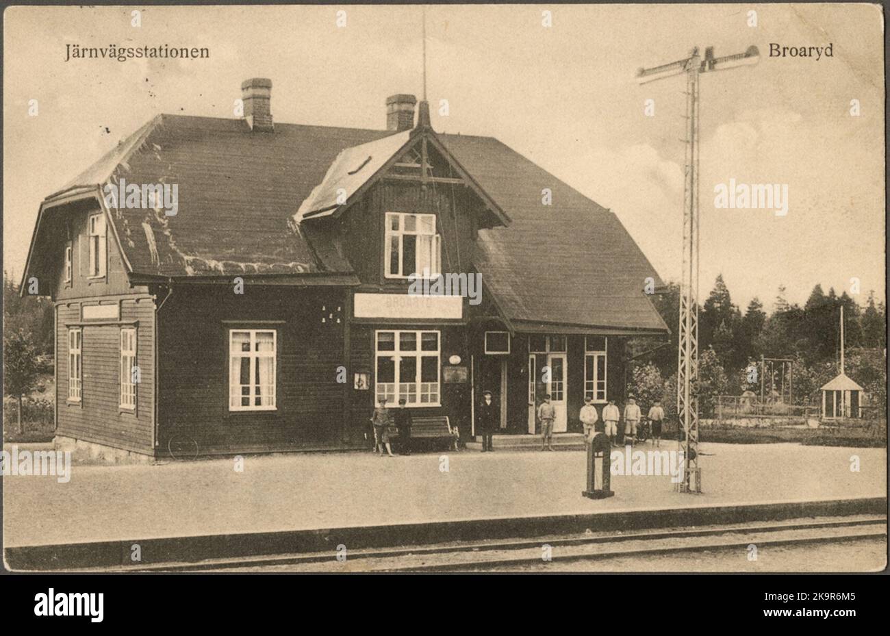 The Broaryd railway station Stock Photo - Alamy
