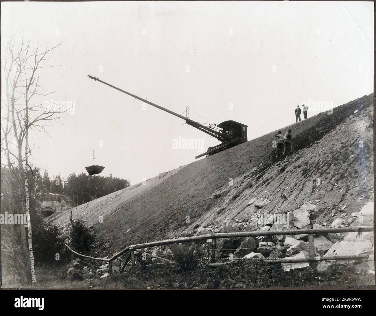 Track embankment on the band, Rönninge - Ström double track expansion ...